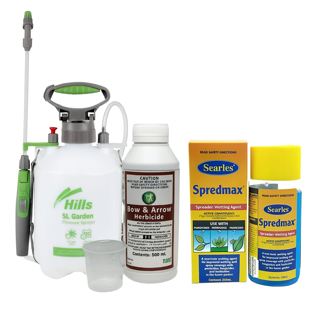 Complete Lawn Weed Control Kit | Bow & Arrow, Spredmax and Sprayer – DIY Evolution