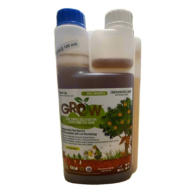 Grow Bio-Organic 1L – Organic Liquid Fertiliser – DIY Evolution